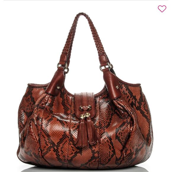 Gucci | Bags | Gucci Python Medium Marrakech Shoulder Bag Red Pristine | Poshmark